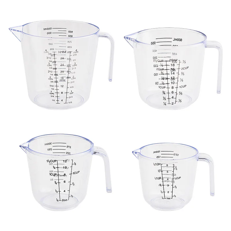 Houseware Plastic Measuring Cup Clear Measuring Cup With Handle Kitchen ...