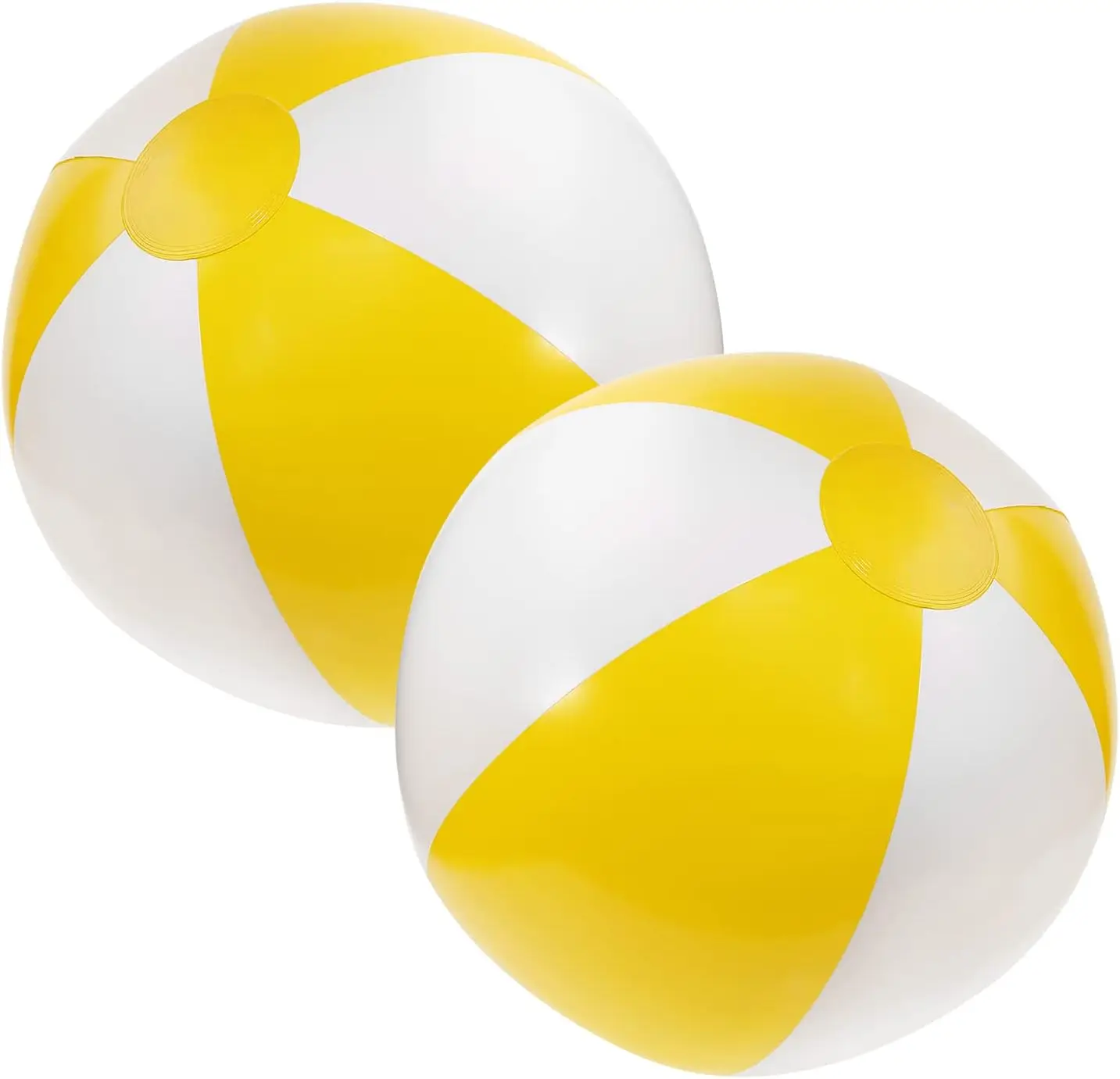 Pvc Inflatable Transparent Yellow Beach Ball Inflatable Colorful Beach ...