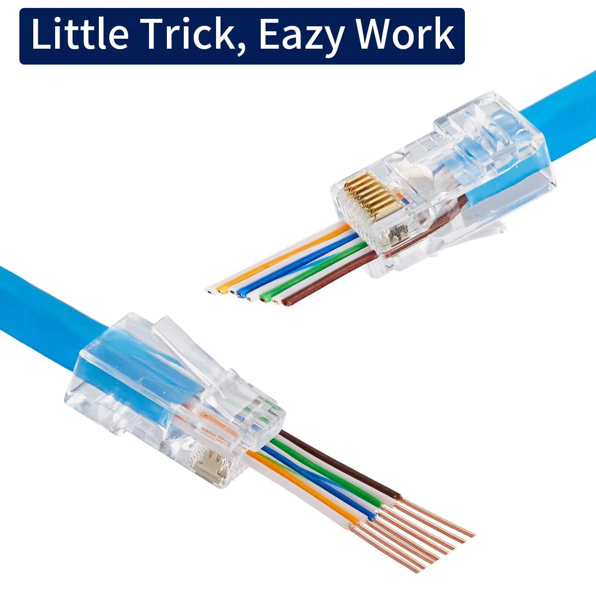 Network Cable Utp Rj 45 Rg45 Ethernet Rj45 Pass Through 8p8c Modular ...