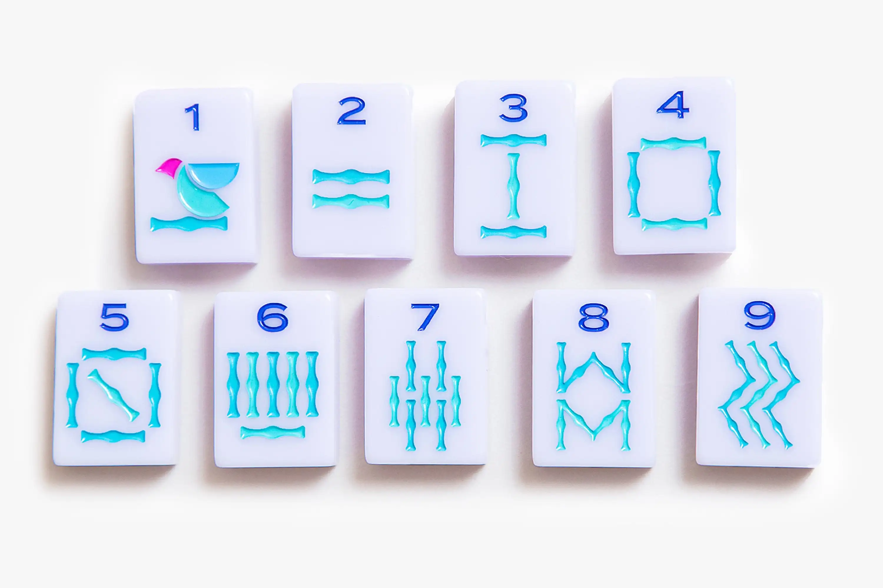 Custom Hand-Painted Japanese Mahjong Tiles Game Set - Durable Acrylic ...