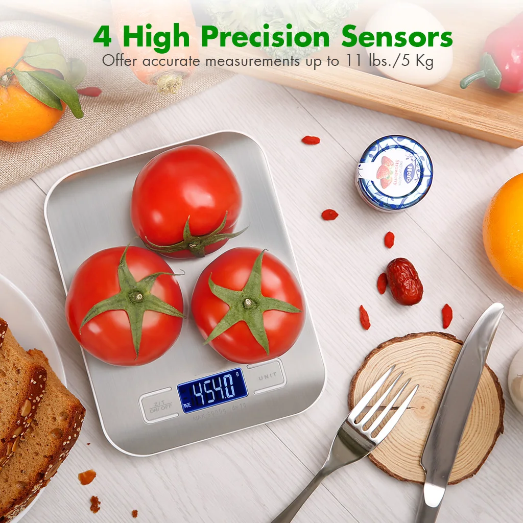5kg /10kg Household Kitchen Scale Stainless Steel Electronic Food ...