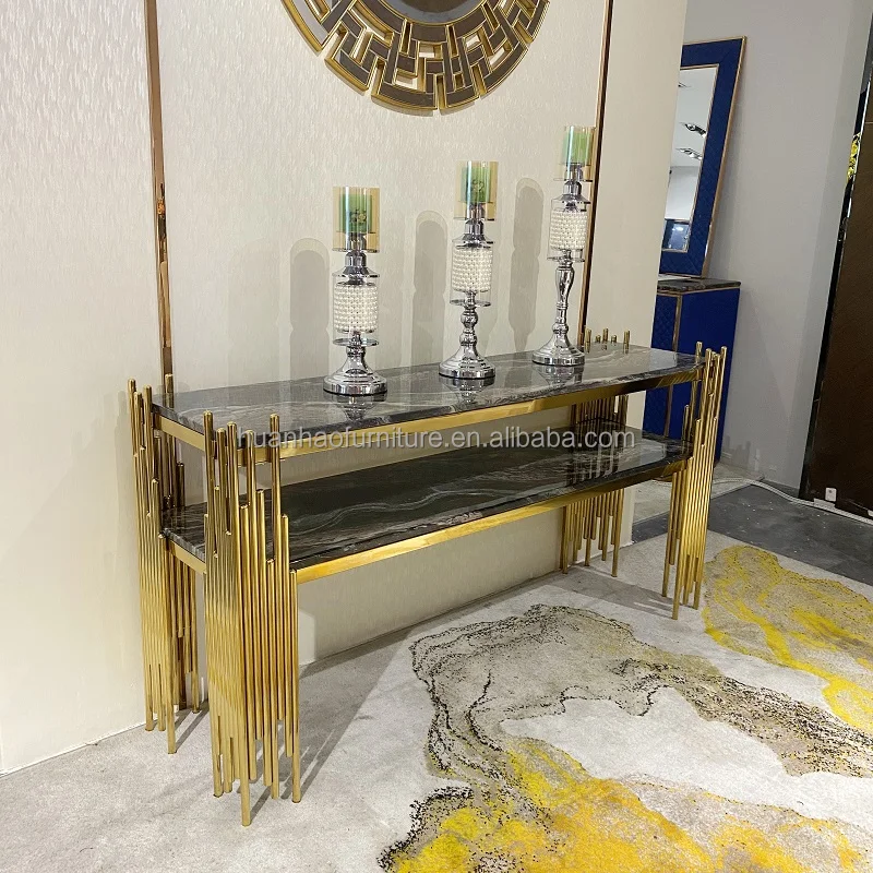 Modern Cheap Console Tables Luxury Living Room Hallway Furniture Gold ...