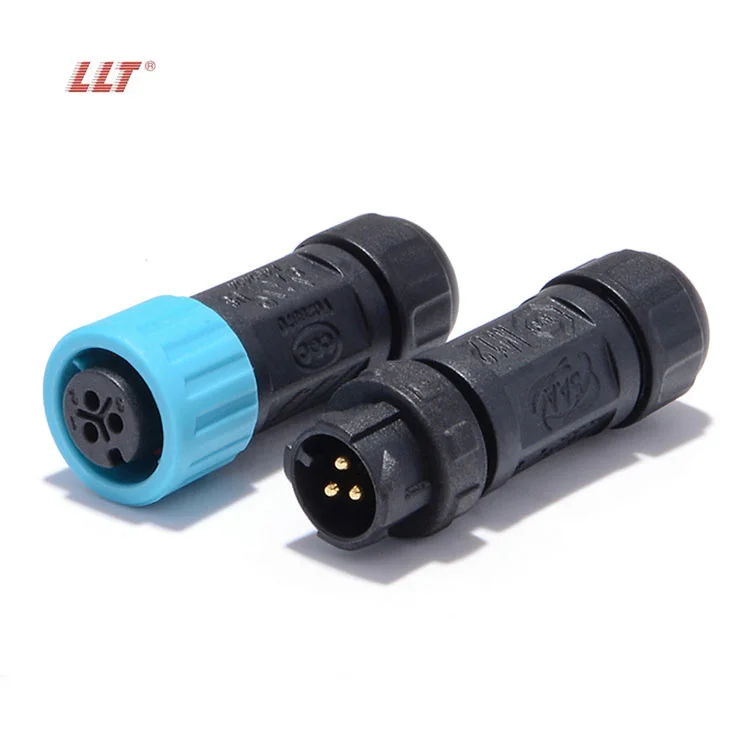 Llt Push Lock Waterproof Connector M12 Ip67 3 Pin Field Assembly Male ...