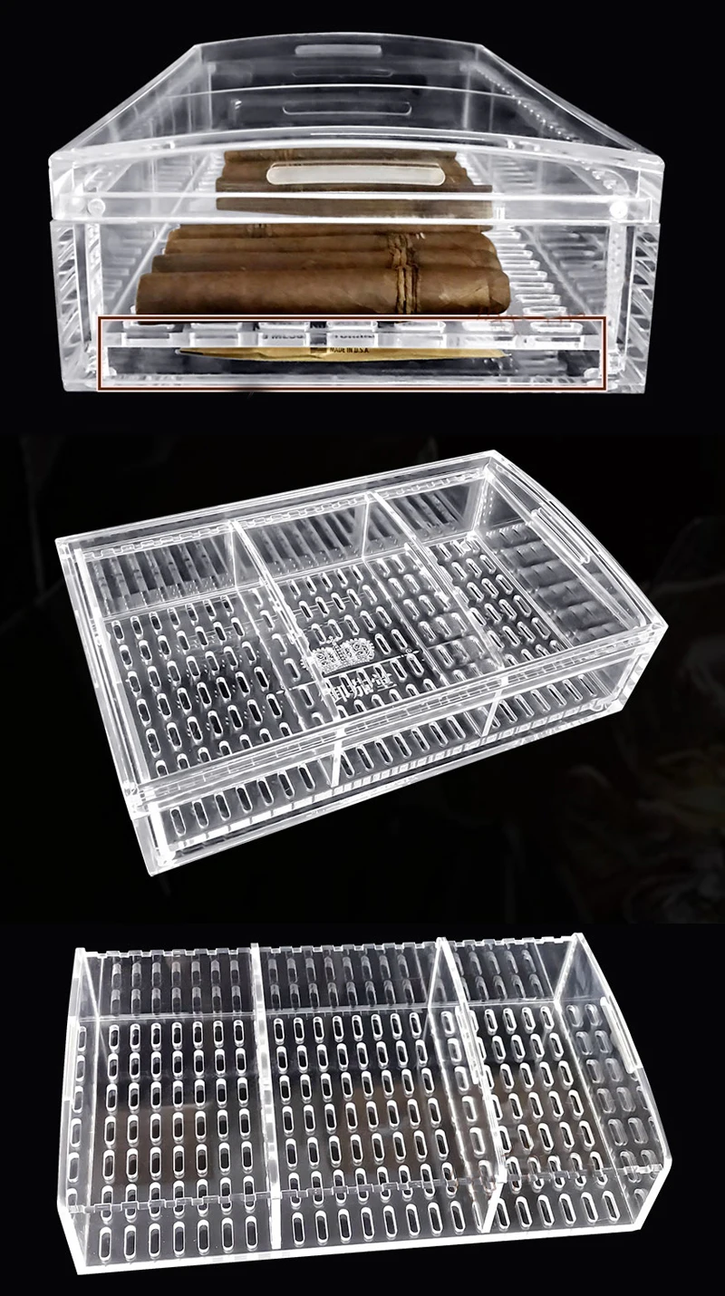 Custom Made Sublimation Cigar Packaging Boxes Case Clear Acrylic ...