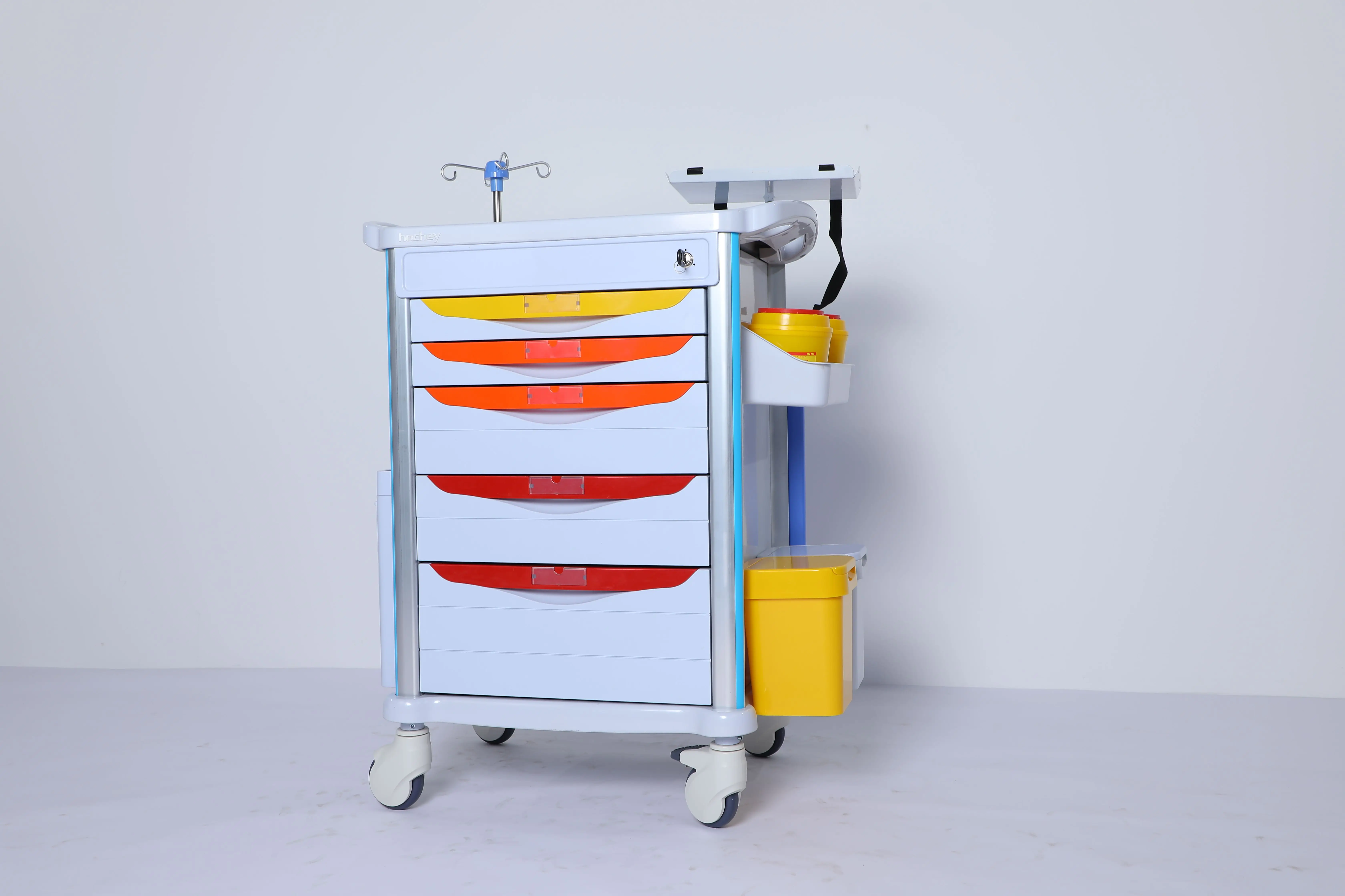 MT MEDICAL Emergency Trolley - Durable ABS Hospital Furniture