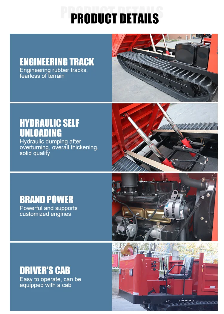 High Quality 3 Tons Crawler Truck Transporter Crawler Dump Truck ...