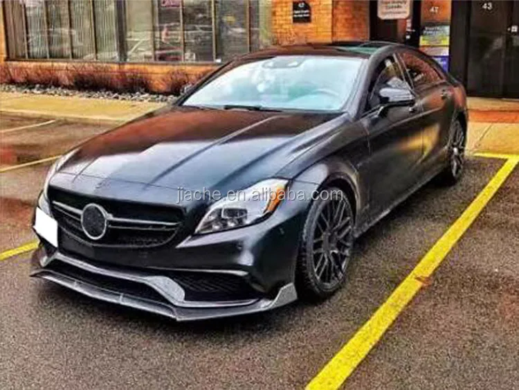 Carbon Fiber Front Lip Spoiler For Mercedes-benz W218 Cls63 Amg Sedan 4 ...