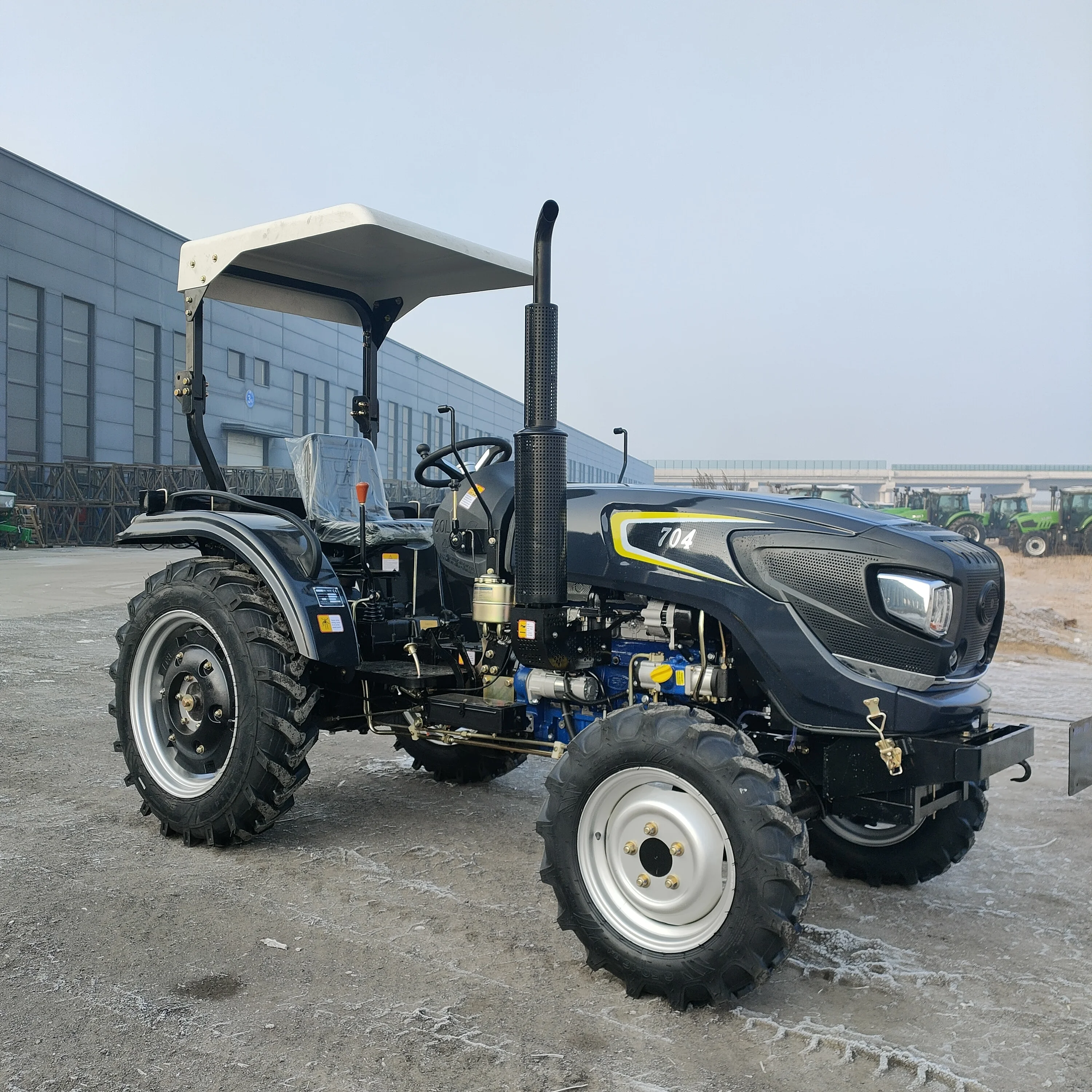 Tractor With Loader and Backhoe Huabo HB504 50hp 4x4 Farm Machinery for ...