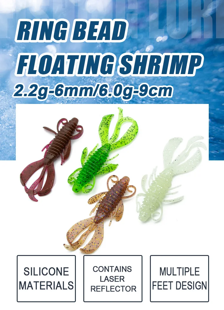 Thor Force Pvc Tpe Tpr Material Fishing Soft Lure 2.2g 6g Shrimp Soft ...