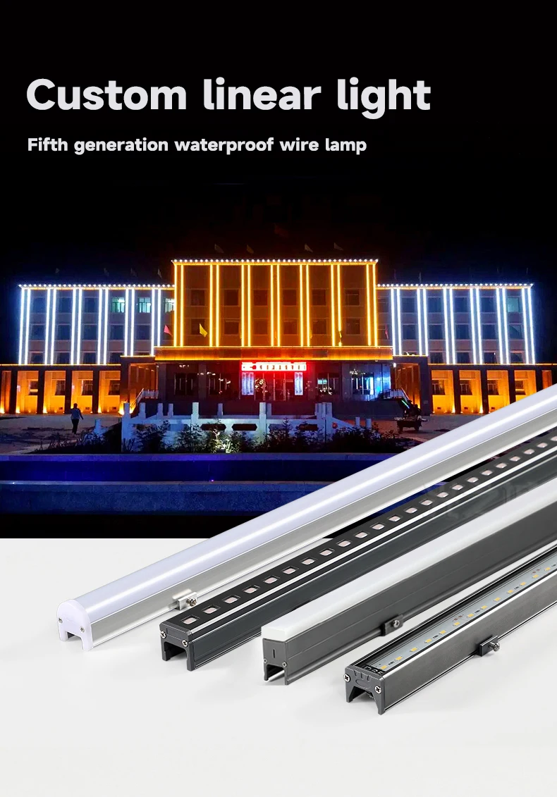 Outdoor Building Light Strip Facade Animated Washing Waterproof Digital ...