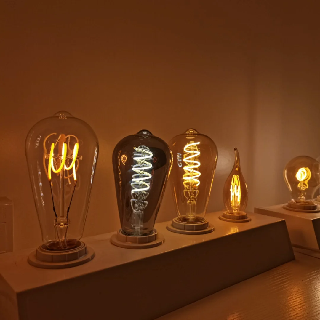 Half Gold Globe Led Filament Bulb E27 Lights 6w 60w Led Edison Bulbs ...