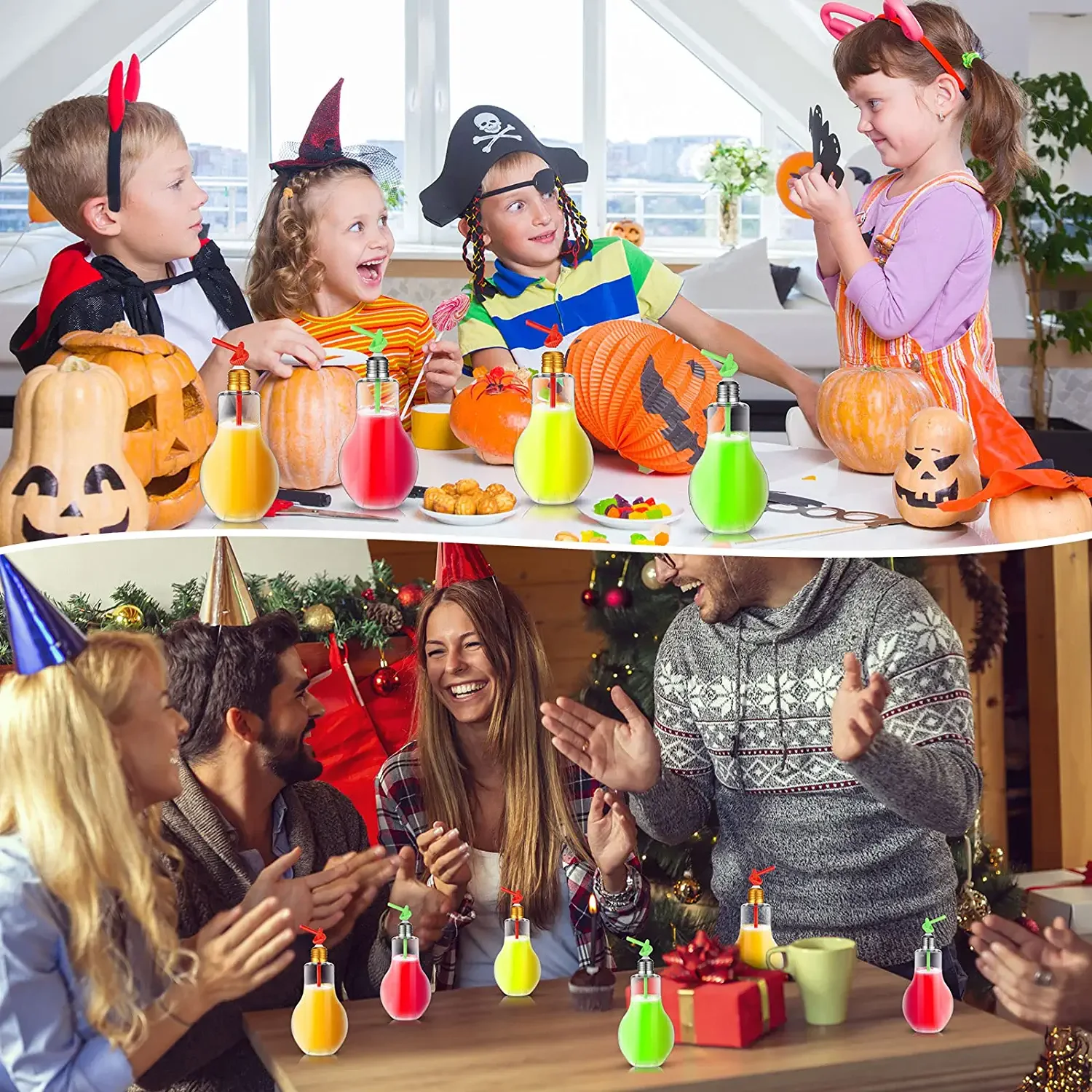 Plastic Transparent Light Bulb Water Bottle 500 Ml Led Light up Party ...