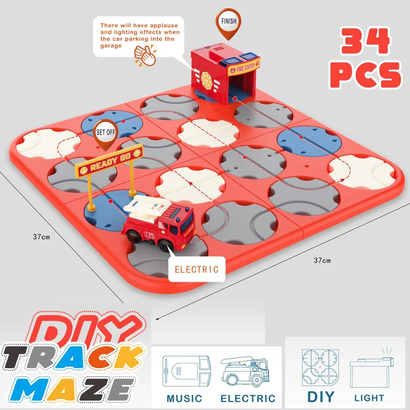 Track Maze Educational Road Building Maze Tabletop Game Thinking ...