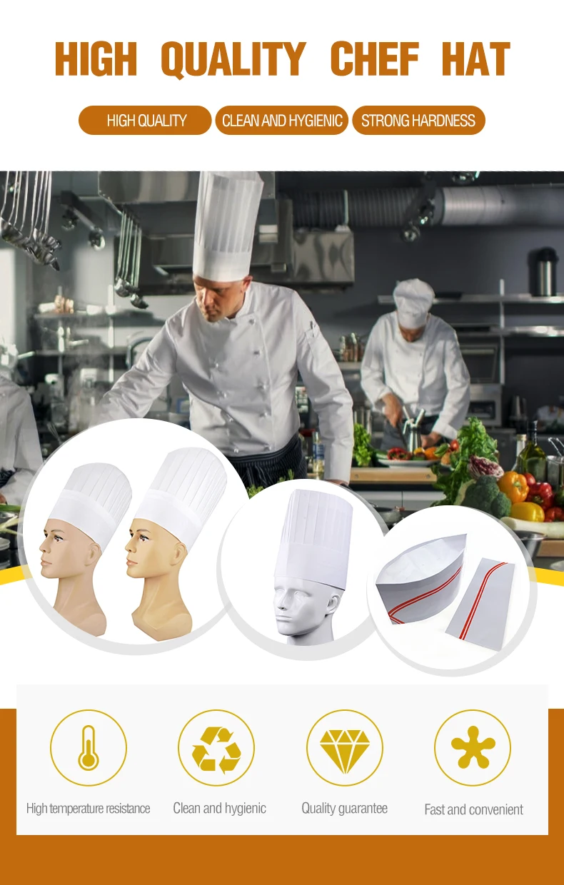 Custom Disposable Children Kids Adjustable White Chef Baby Doll Paper ...