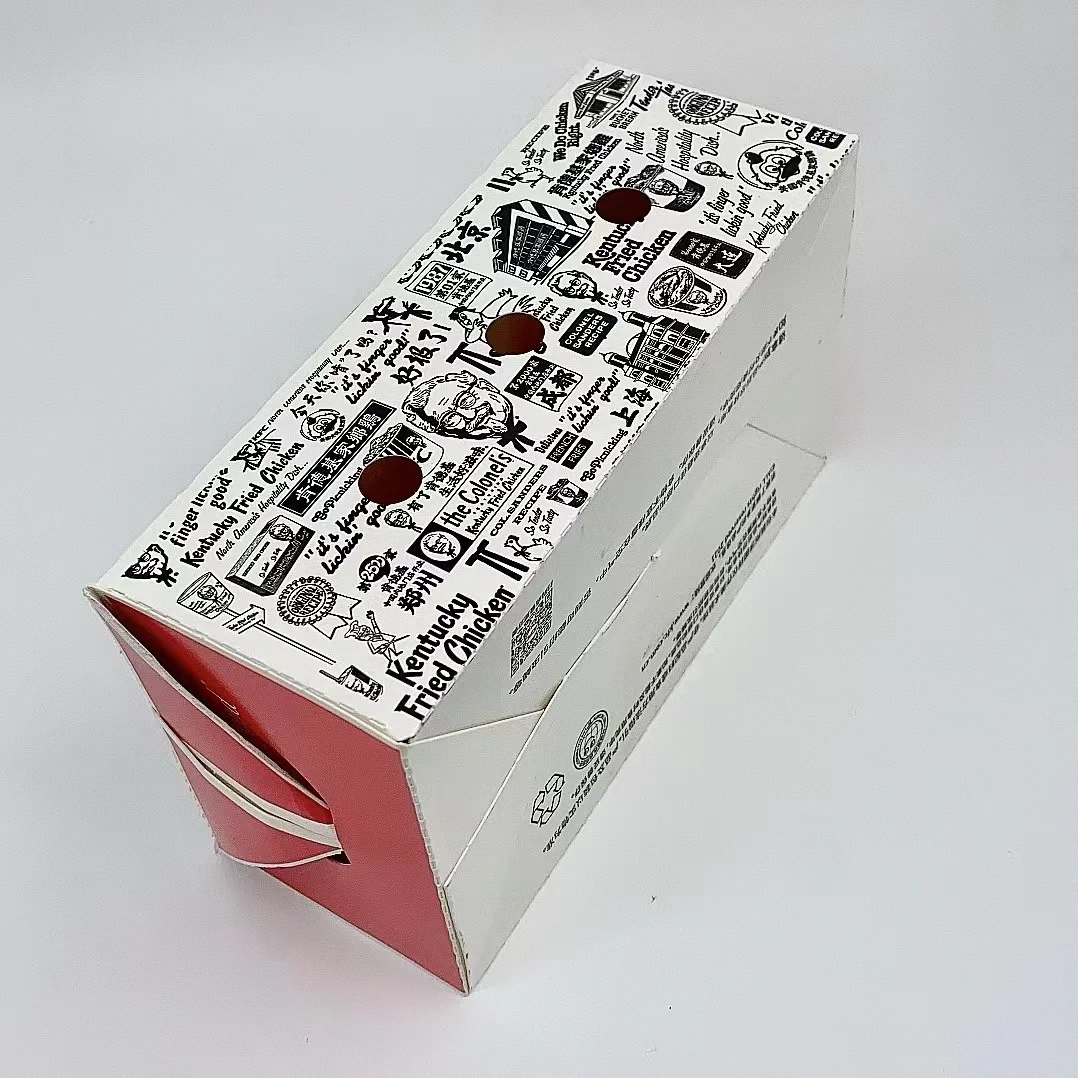 Newly Designed Foldable White Cardboard Container Takeaway Fire Chicken ...