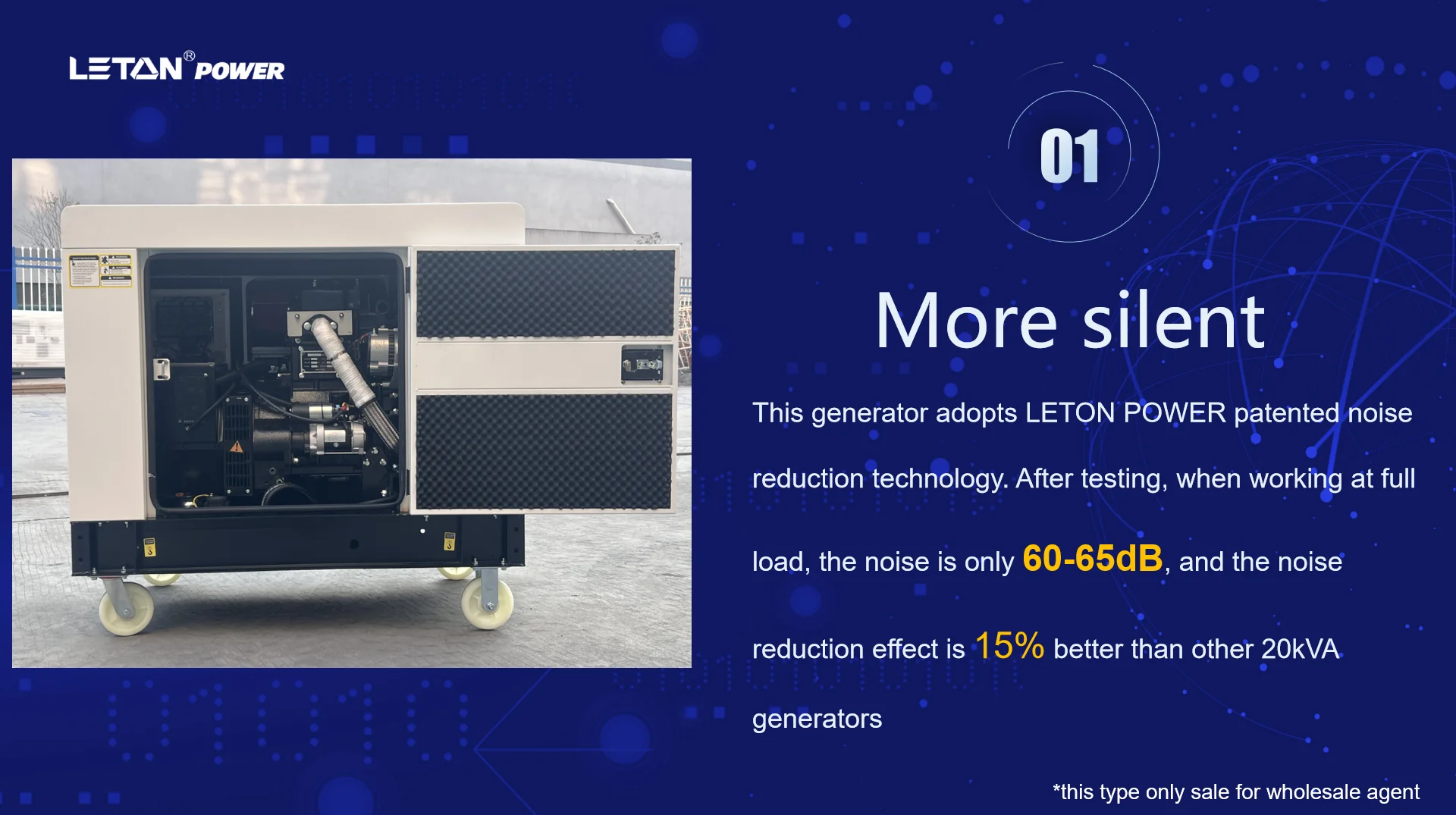 LETON POWER Open Type Silent Diesel Generators 10kw 15kw 17kw 18kw 50 ...