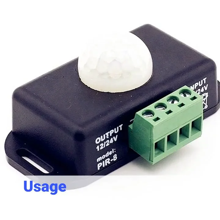 Dc 12v 24v 8a Automatic Adjust Pir Motion Sensor Switch Ir Infrared ...