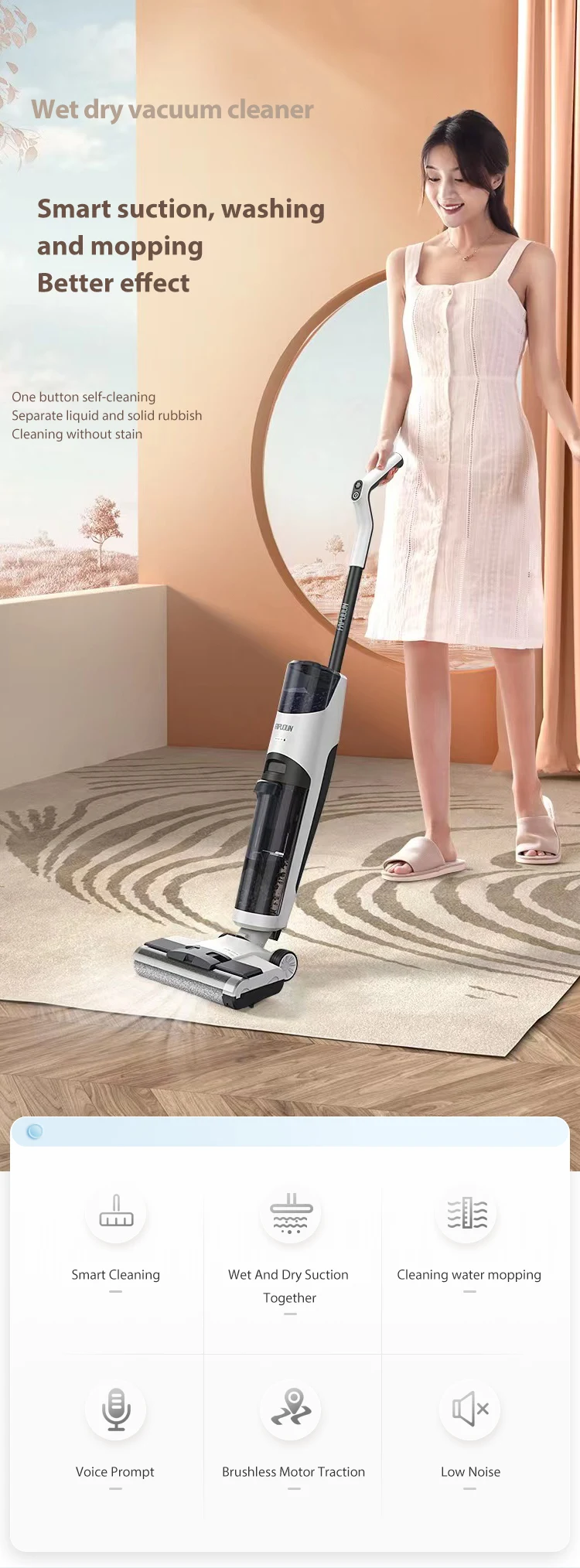 Household Dry Wet Hand Held Vacuum Cleaner Power Scrub Cleaning Vacuum ...