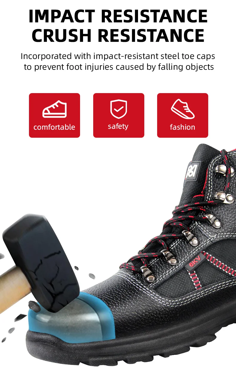 Fh1961hot Selling Anti-smash Oil Resistance Ce Work Steel Toe For ...