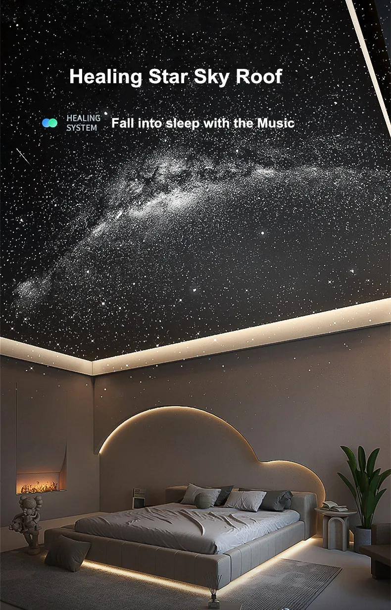 12 In 1 Shooting Star Galaxy Projector | 3D Visual Wireless Star Night ...