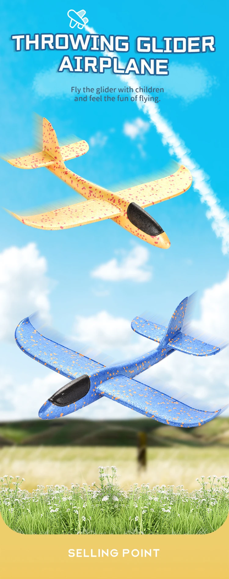 Outdoor Throwing Plane - Fun Foam Airplane Toy for Kids