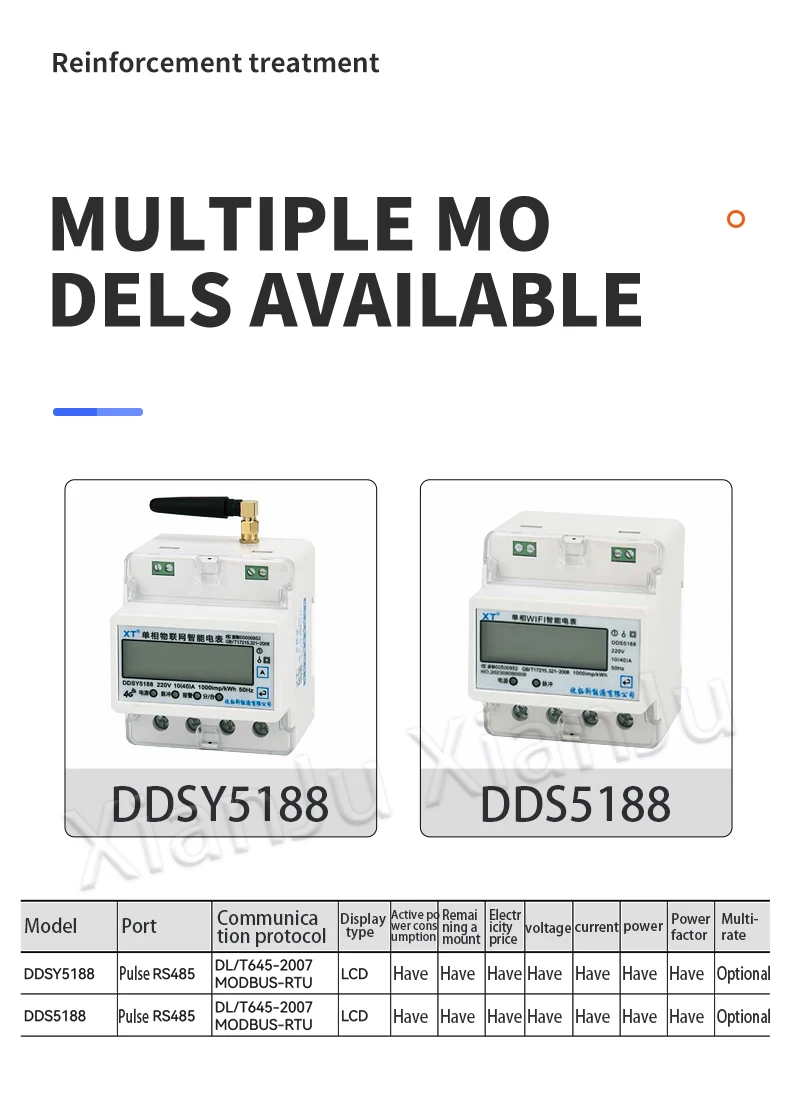 DDSY5188 Single Phase IC Card Prepaid Electricity Meter LCD Display Pulse RS485 Port DL/T 645 ...