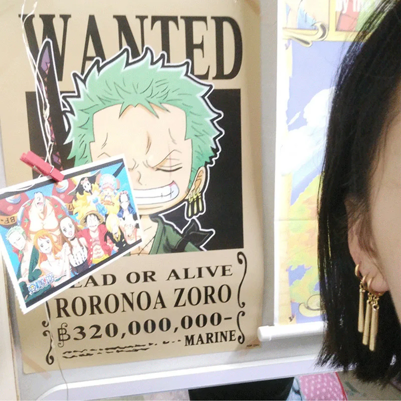 Hot Selling Anime Hunter Roronoa Zoro Earing 3pcs/set Classics Cosplay ...