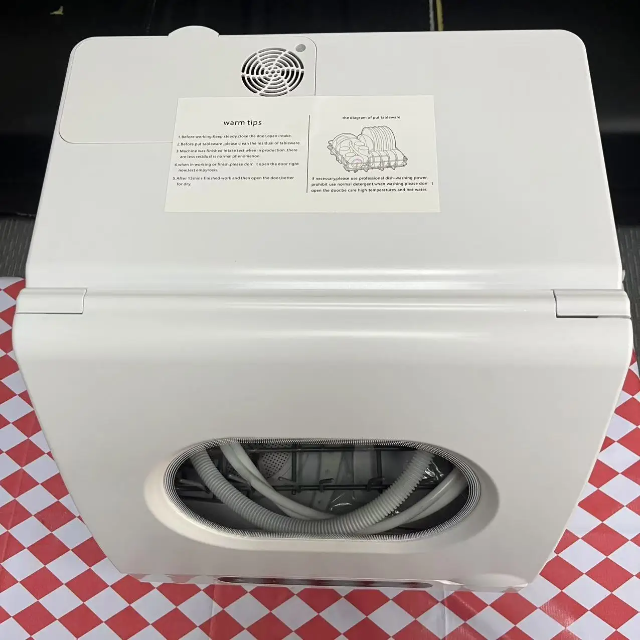 5-place Setting Portable Countertop Dishwasher for Home Use with Ozone ...