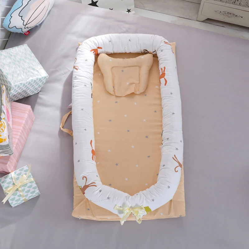 Promotional Cat Ear Portable Baby Swaddle Nest Newborn Lounger Bed Baby ...