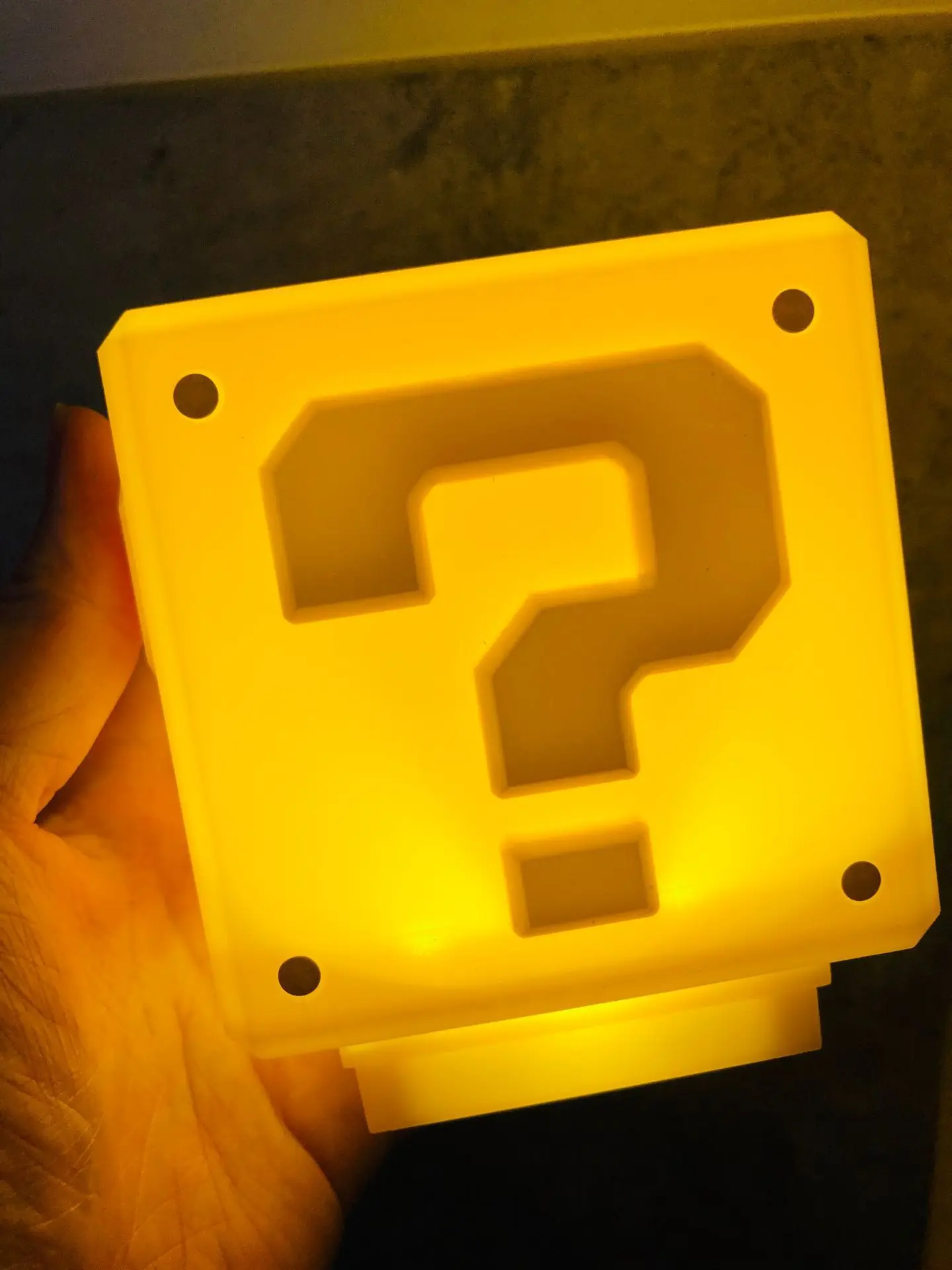 Qh Mario Charging Question Mark Square Charging Night Light Sound ...