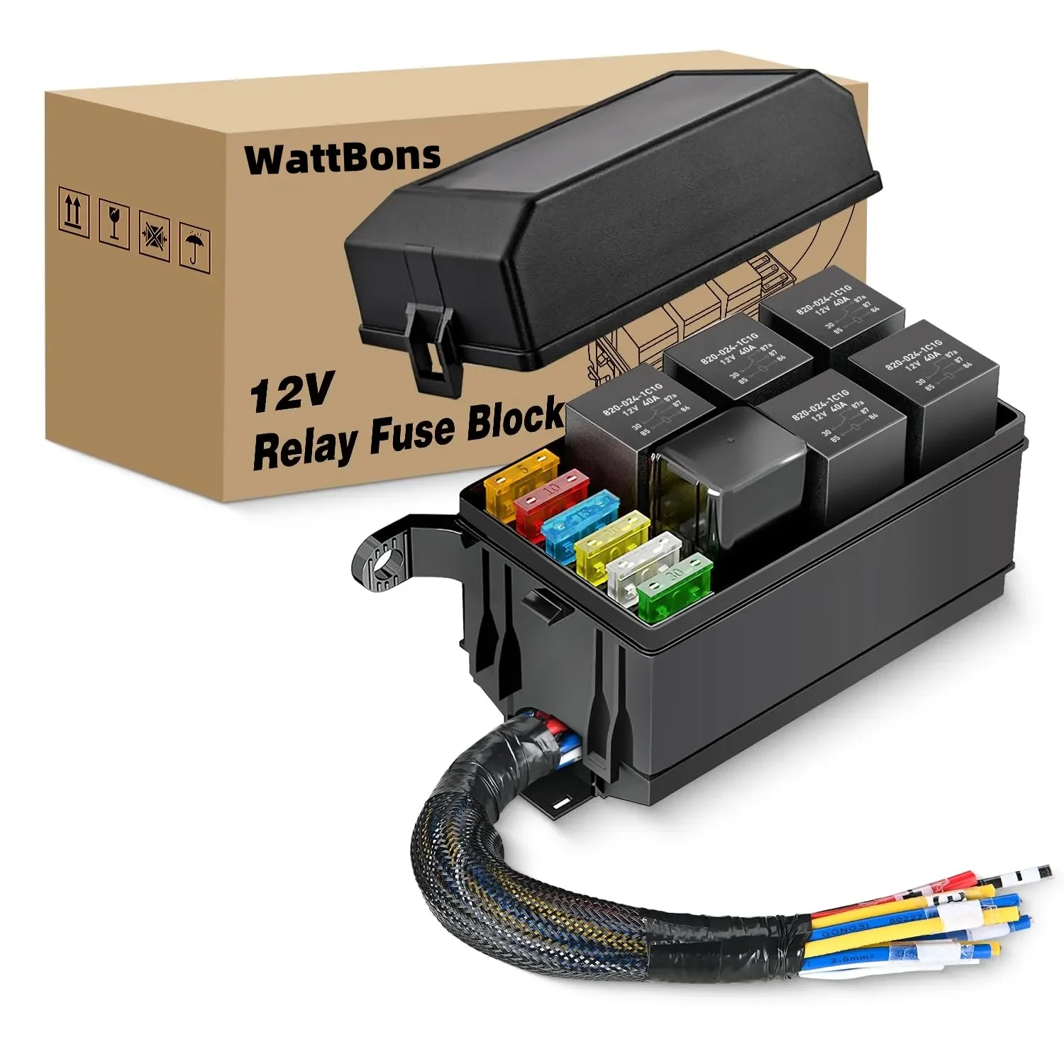 6 Way Fuse and Relay Box - Reliable 12V Automotive Solution
