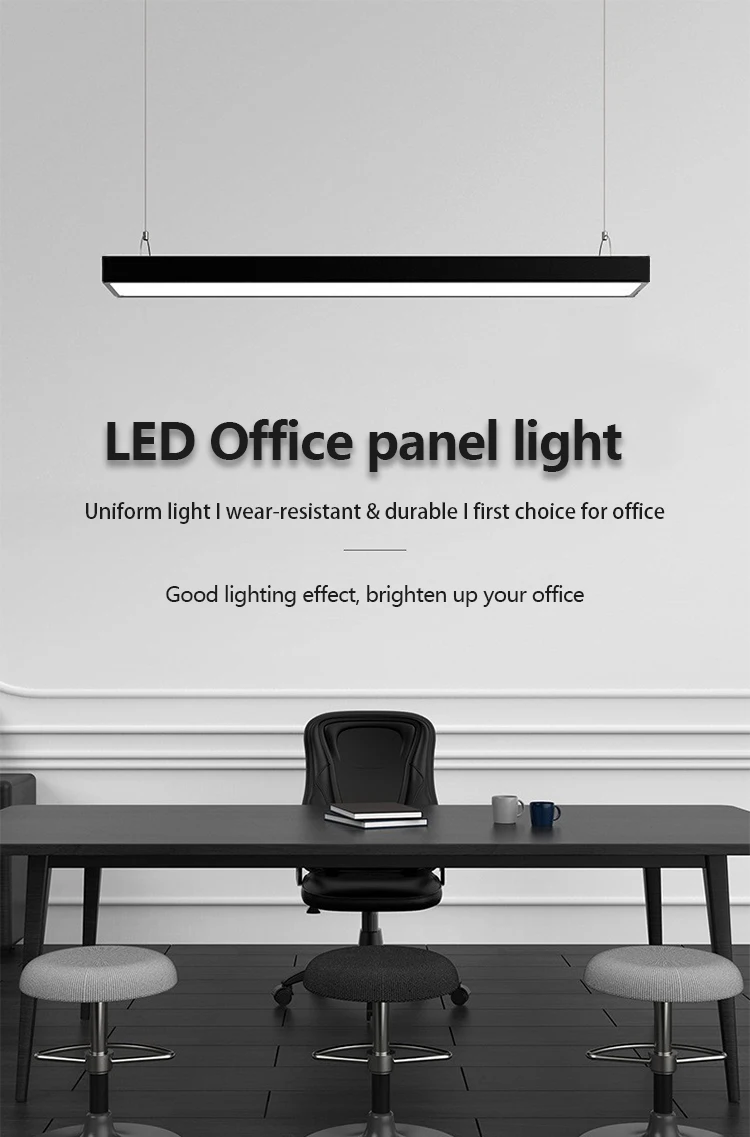 Architectural Linear Pendant Light Black White Profile Low Emf Ugr 19 ...