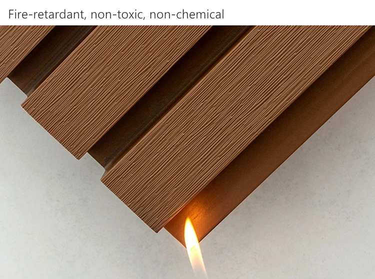 Customized Wooden Design Fluted Slat WPC 3D Wall Fluted Covering Panel ...