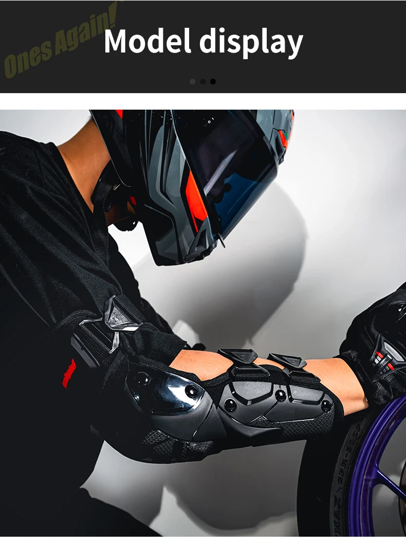 Ones Again CE2 Motorcycle Knee Pads & Elbow Pads - 4 Pieces Set