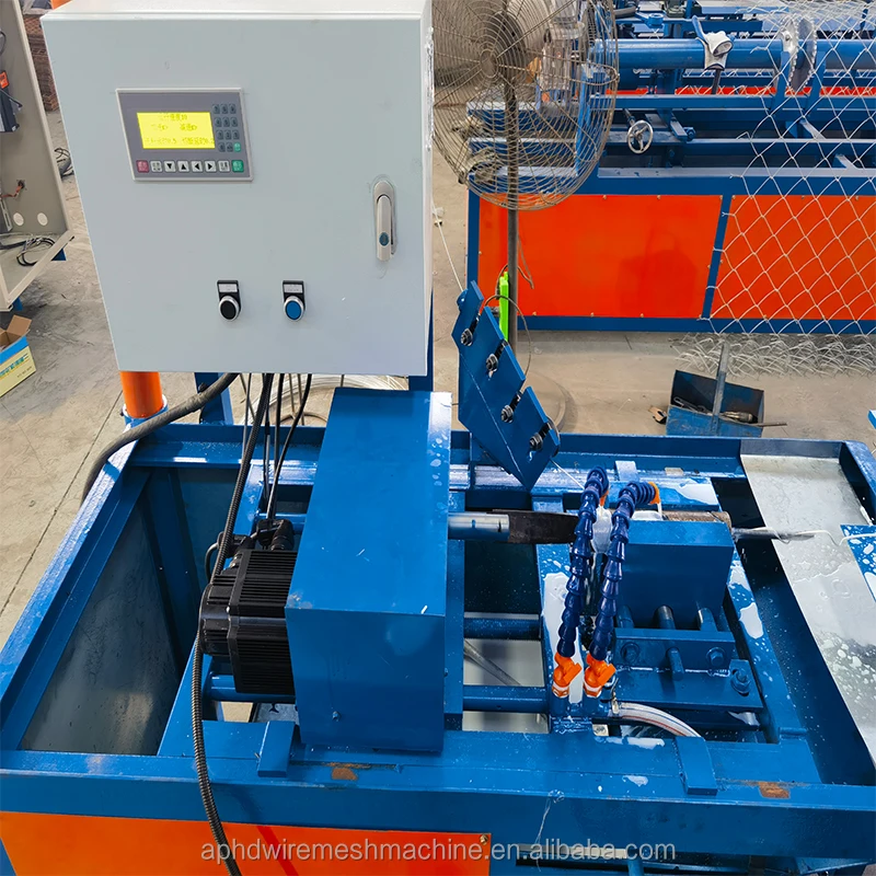 Vinyl Double Wire Inlets Manual Operated Chain Link Fence Machine Making