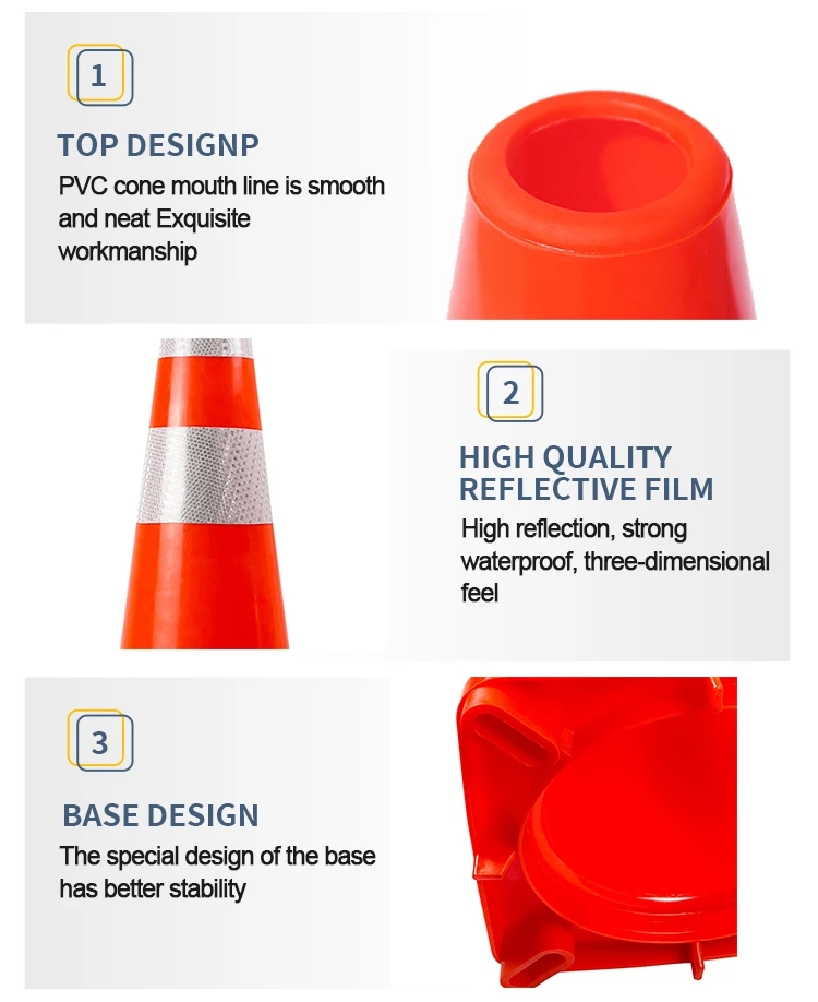 Road Work Cones 30 70 90 Cm Traffic Cones Safety Sign Pe Traffic Cone ...