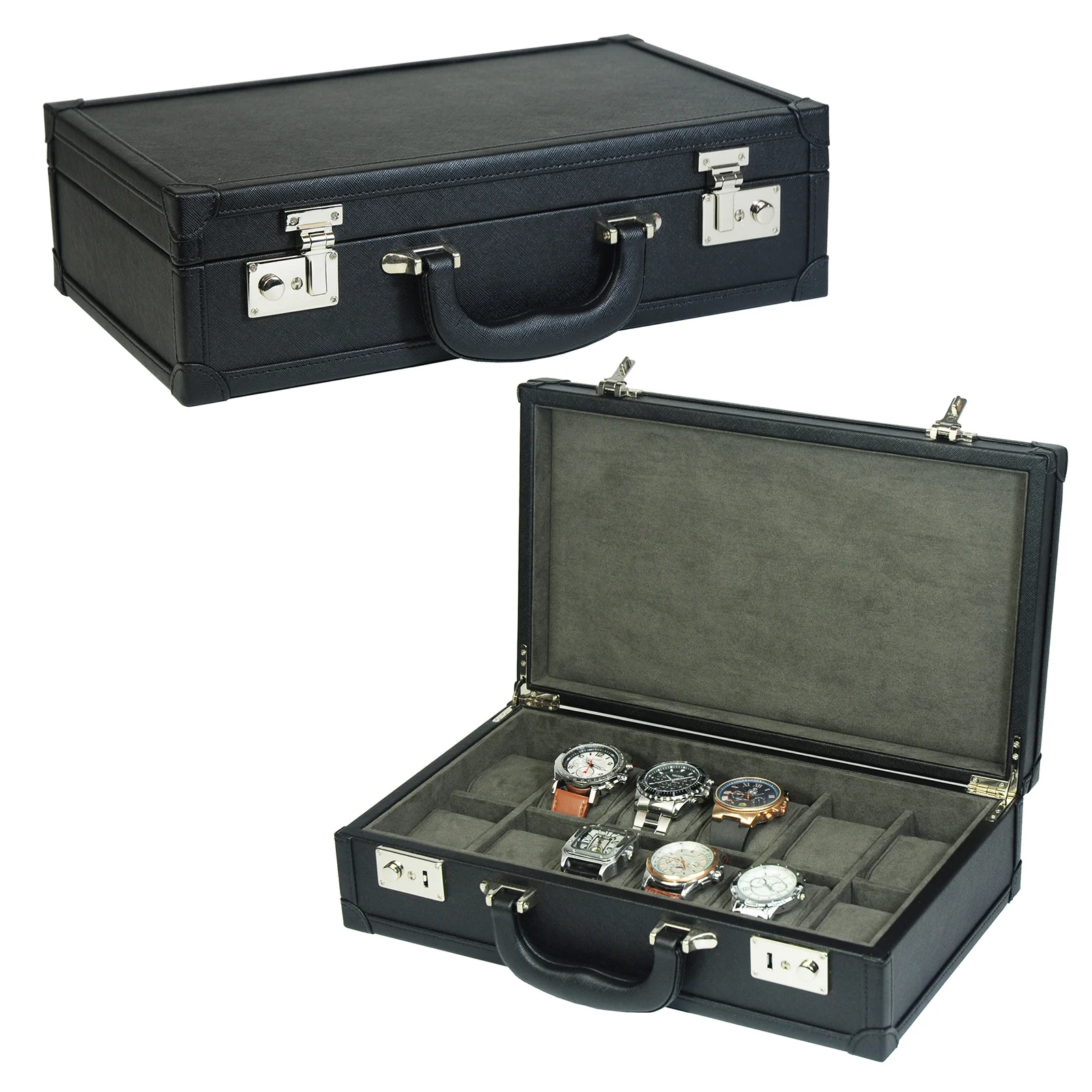 Portable Travel Business Leather Suitcase Briefcase For Men Custom Logo ...