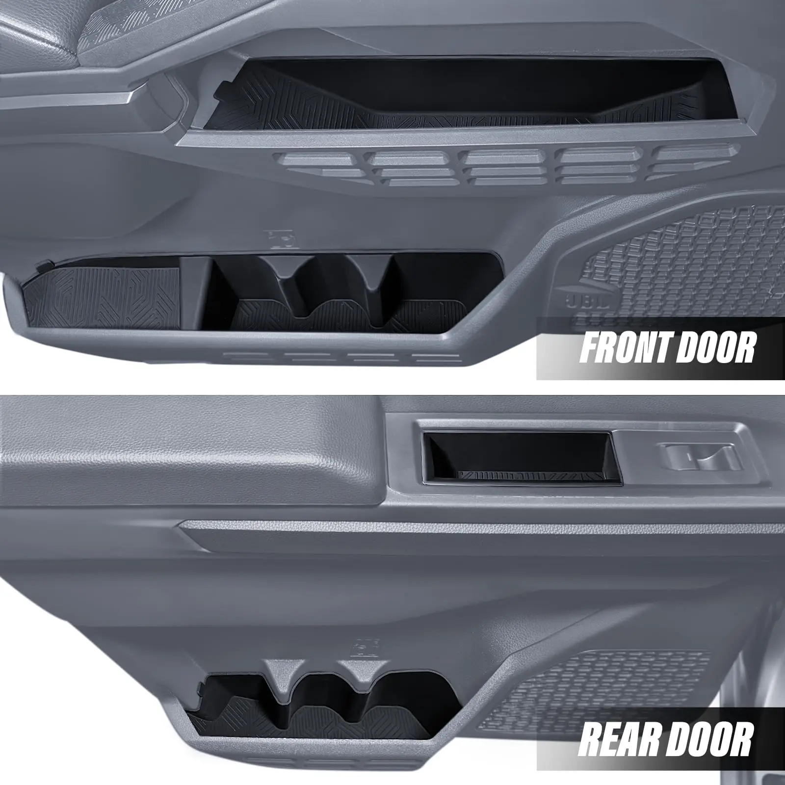 13 - Piece Black Silicone Interior Trim Set, Customizable & Durable ...