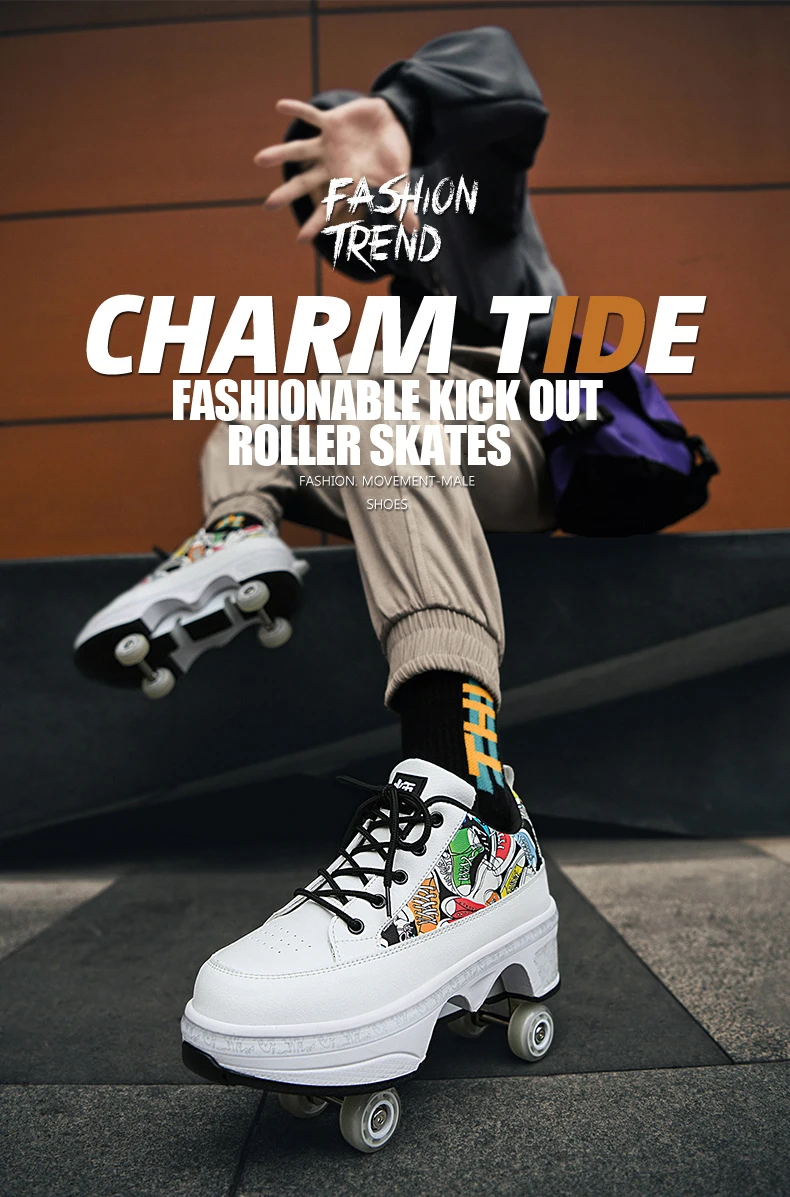 Each Deformed Kick Out Wheel Shoes Skate Kick Roller Skate Shoes Roller ...