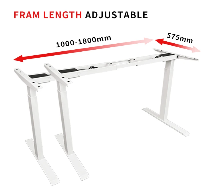 Modern Office Desk Dual Motor Height Adjustable Anti Collision Computer ...