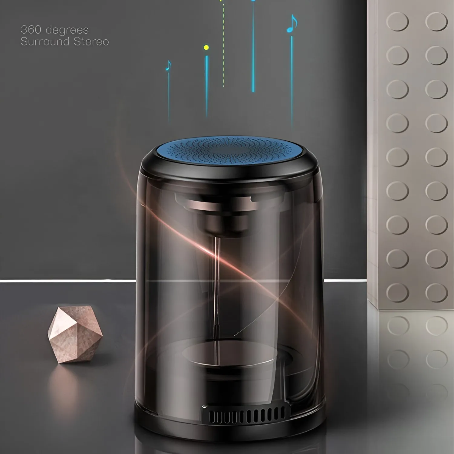Popular Portable Music Sound Box Super Bass Tws Speaker Transparent Rgb ...