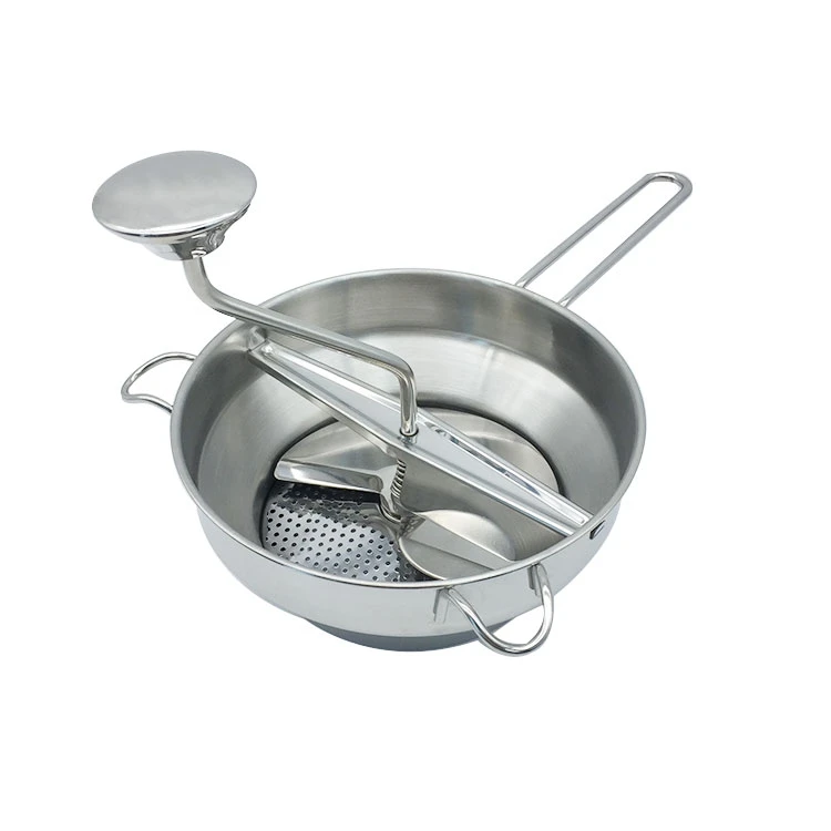 Hand-held Vegetable Stainless Steel Meat Funnel Manual Rotary Press ...