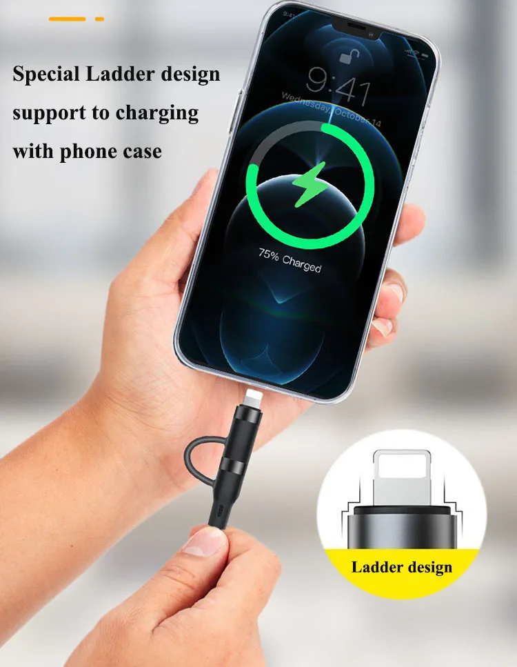 Pd 64w Tablet Laptop Mobile Phone 2in1 Charging 8pin Type-c Type Usb C ...