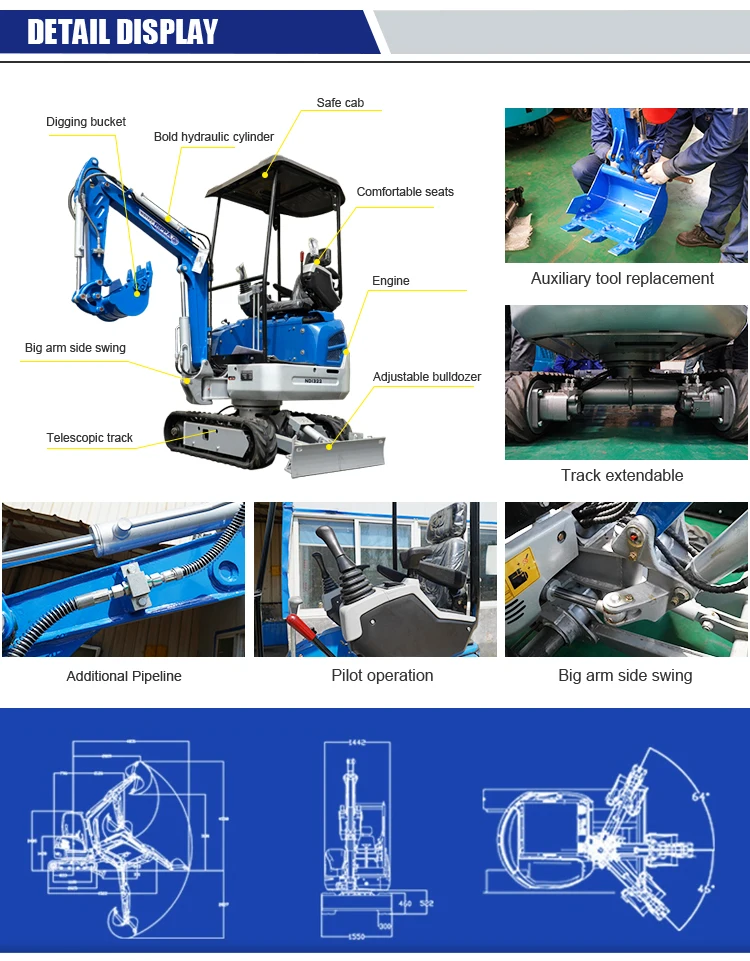 Rippa Small Compact Digger Earth Moving Machinery Garden Micro ...