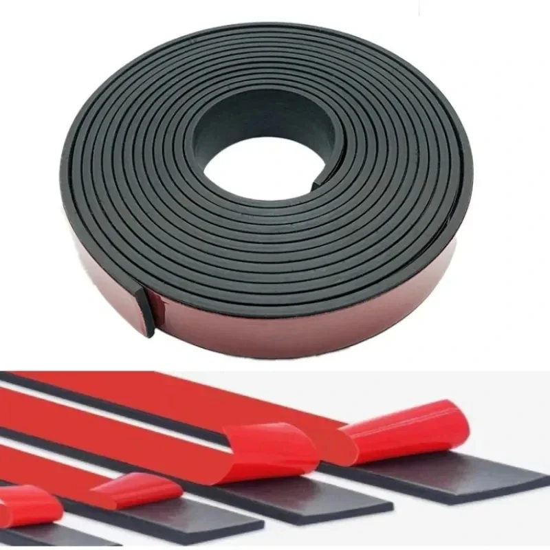 50cm Black Silicone Rubber Strip Self Adhesive Sealing Strip Anti-skid ...