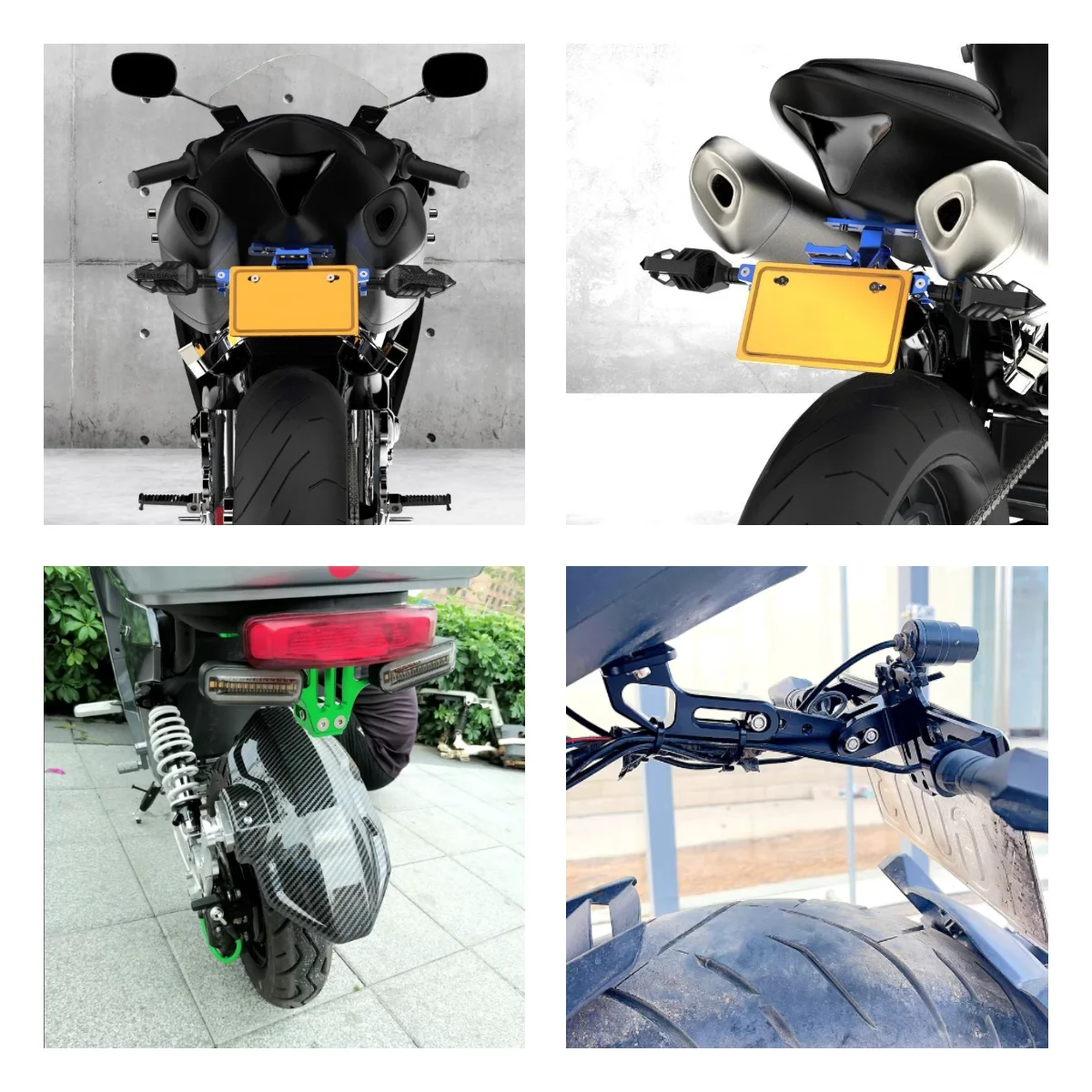 Universal Aluminum Angle Rear License Plate Mount Holder Number ...