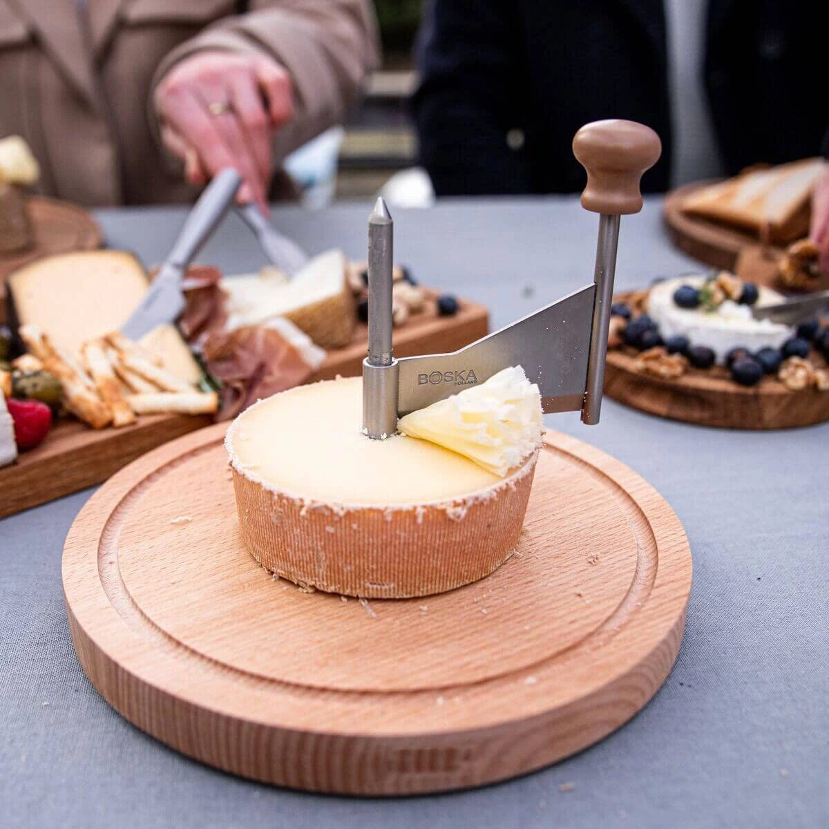 Wooden Cheese Curler Stainless Steel Cheese Wheel Or Chocolate ...