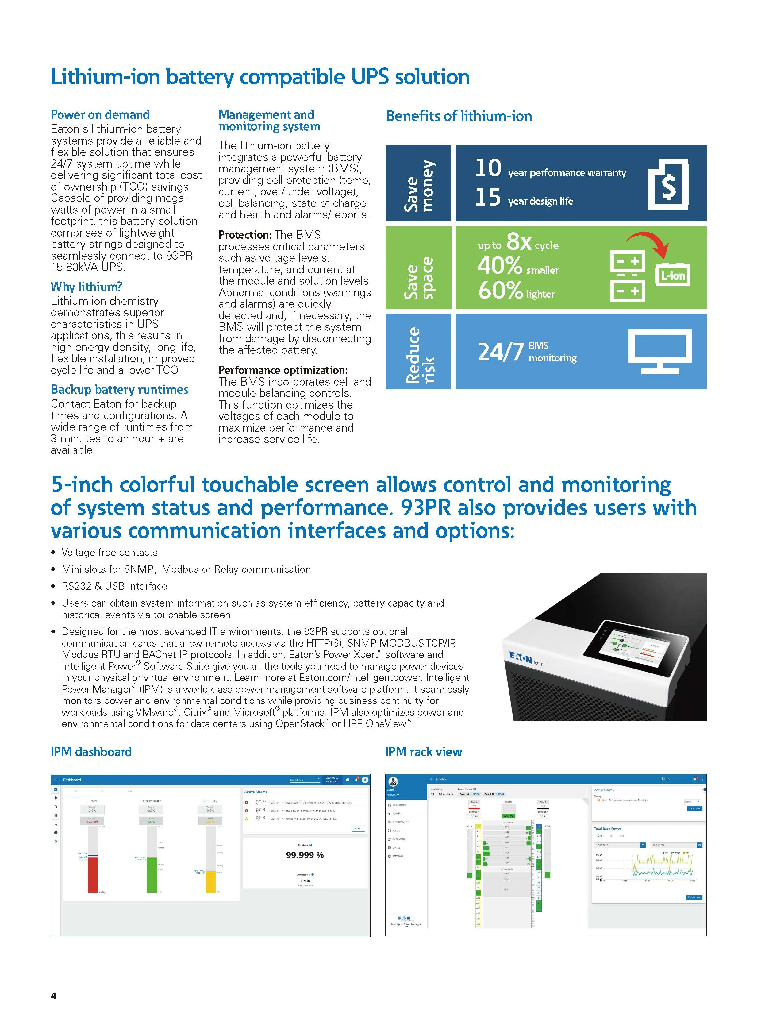 Eaton 93pr 3 Phase15kva Online Ups Battery Ups Backup Uninterruptible ...
