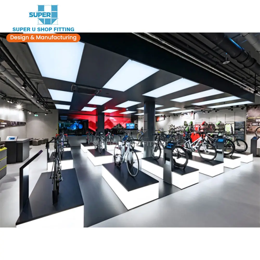 Retail Sporting Bike Display Rack Stand Modern Scooter Riding Bike ...