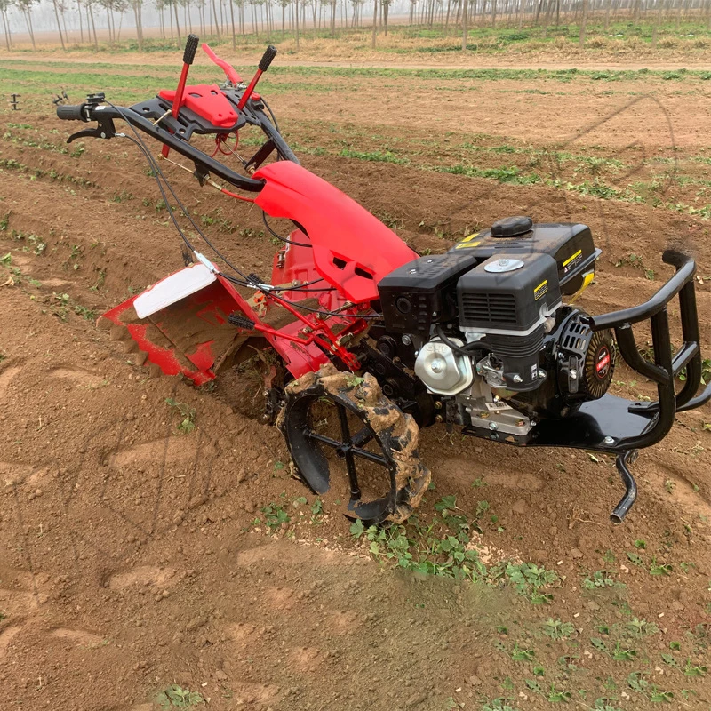 4 Wheel Self-Propelled Rotary Tiller Cultivator Diesel Multi-Function ...